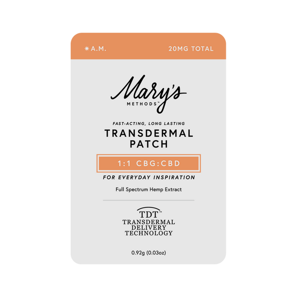 CBD Transdermal Patches with CBG | A.M. Patches – Mary's Nutritionals