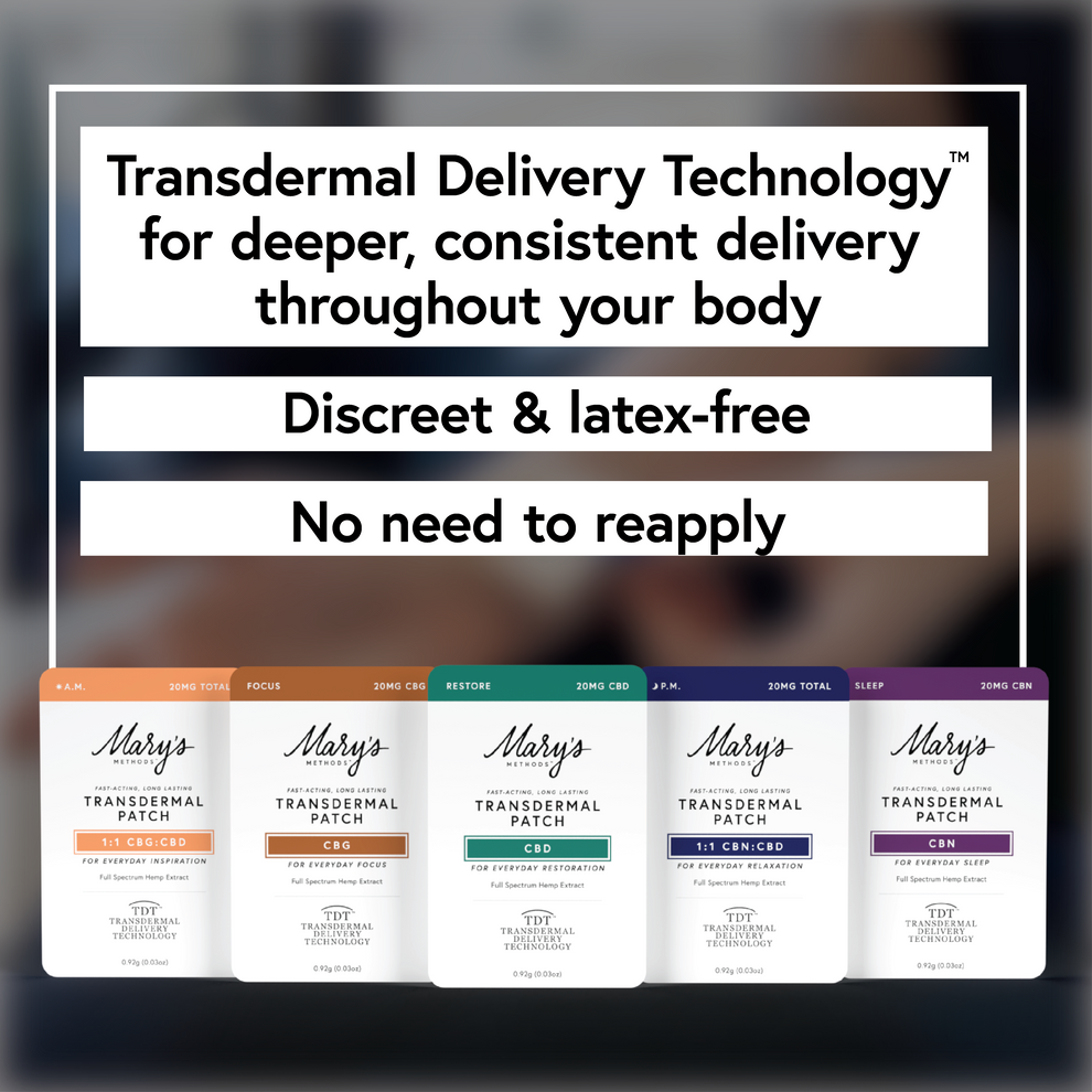 CBG Transdermal Patches for Focus – Mary's Nutritionals